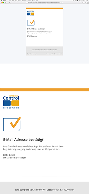 Info complete Control » card complete Service Bank AG